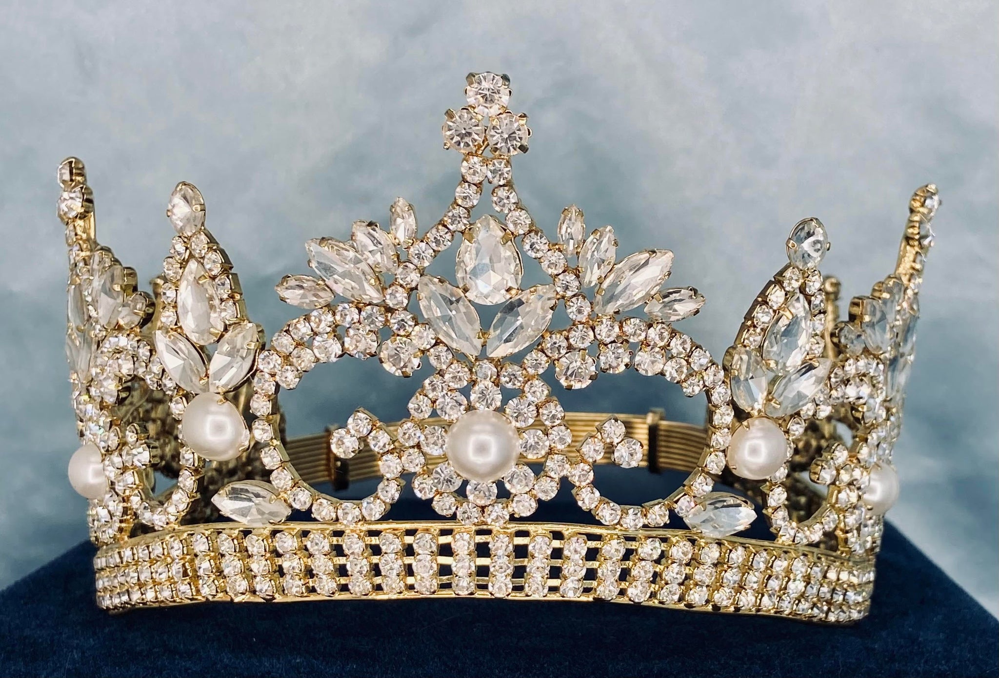 Princess Royal Rhinestone Tiara with Pearls – CrownMasters