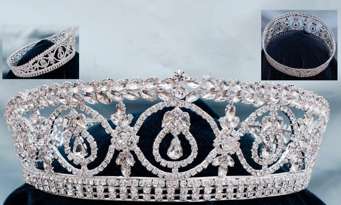 European Princess Crystal Bridal Crown – CrownMasters